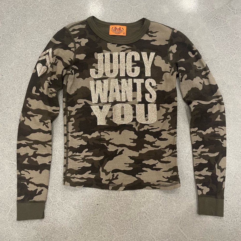 Rare Juicy Couture Waffle Knit Shirt - Gem